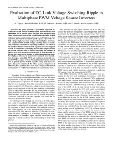 Evaluation of DC-link voltage switching ripple in multiphase PWM voltage source inverters | LJMU ...